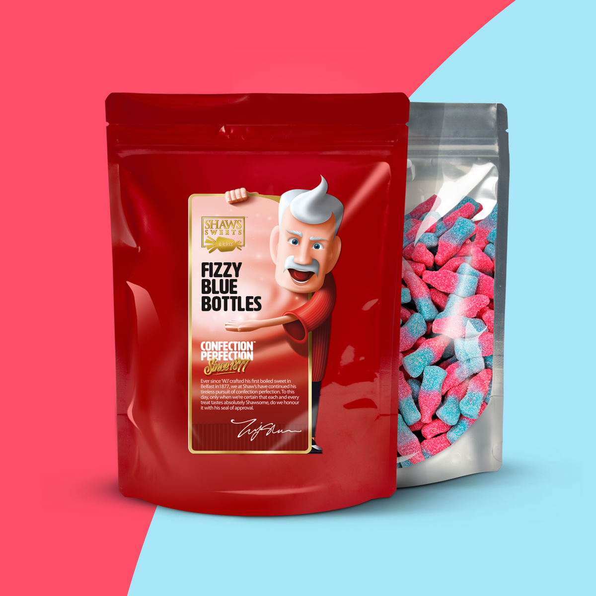 Fizzy Blue Bottles 1kg – Shaws Sweets