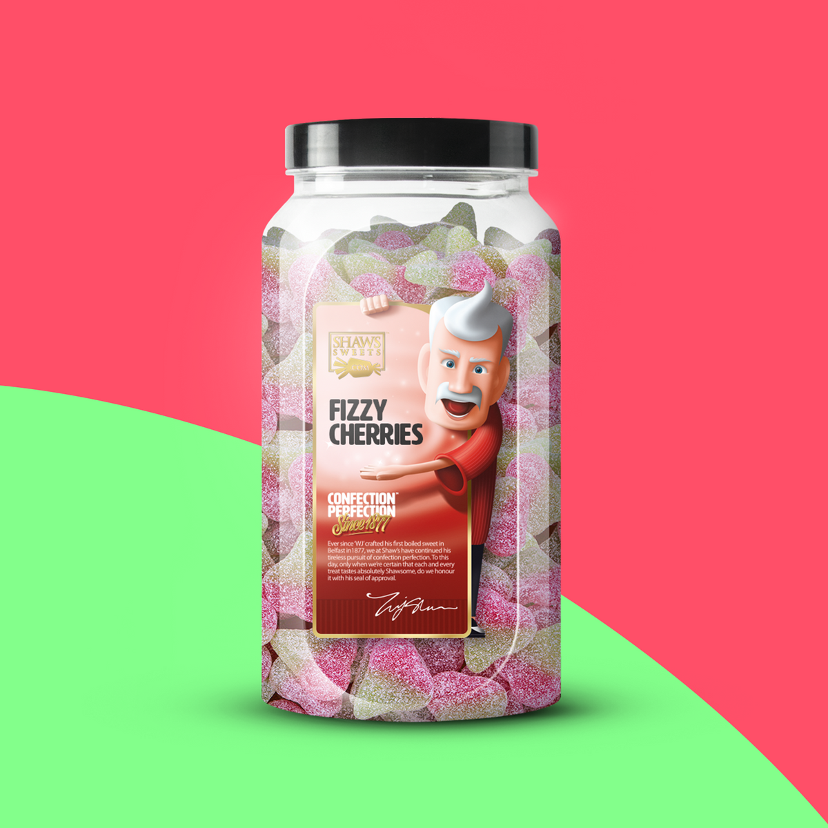 Fizzy Cherries 600g – Shaws Sweets