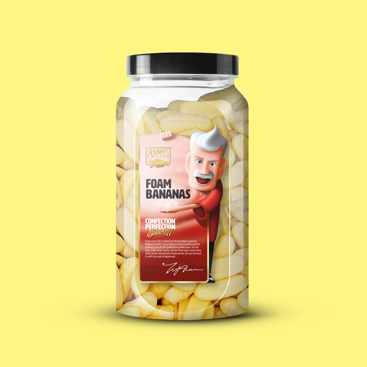 Foam Bananas 400g – Shaws Sweets
